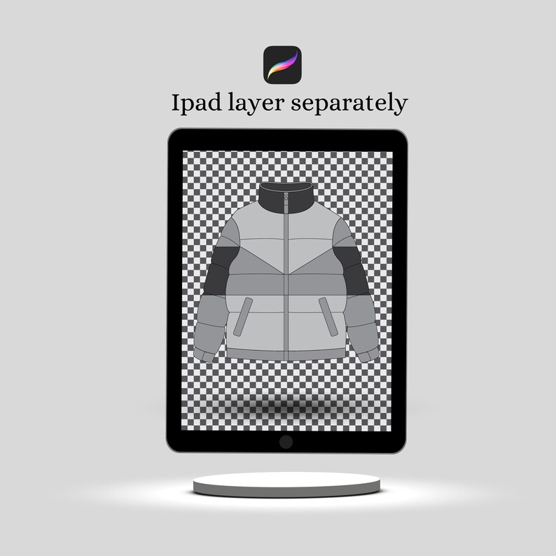 Puffer Template Winter Jackets Mockup Vector Jackets Procreate Adobe ...