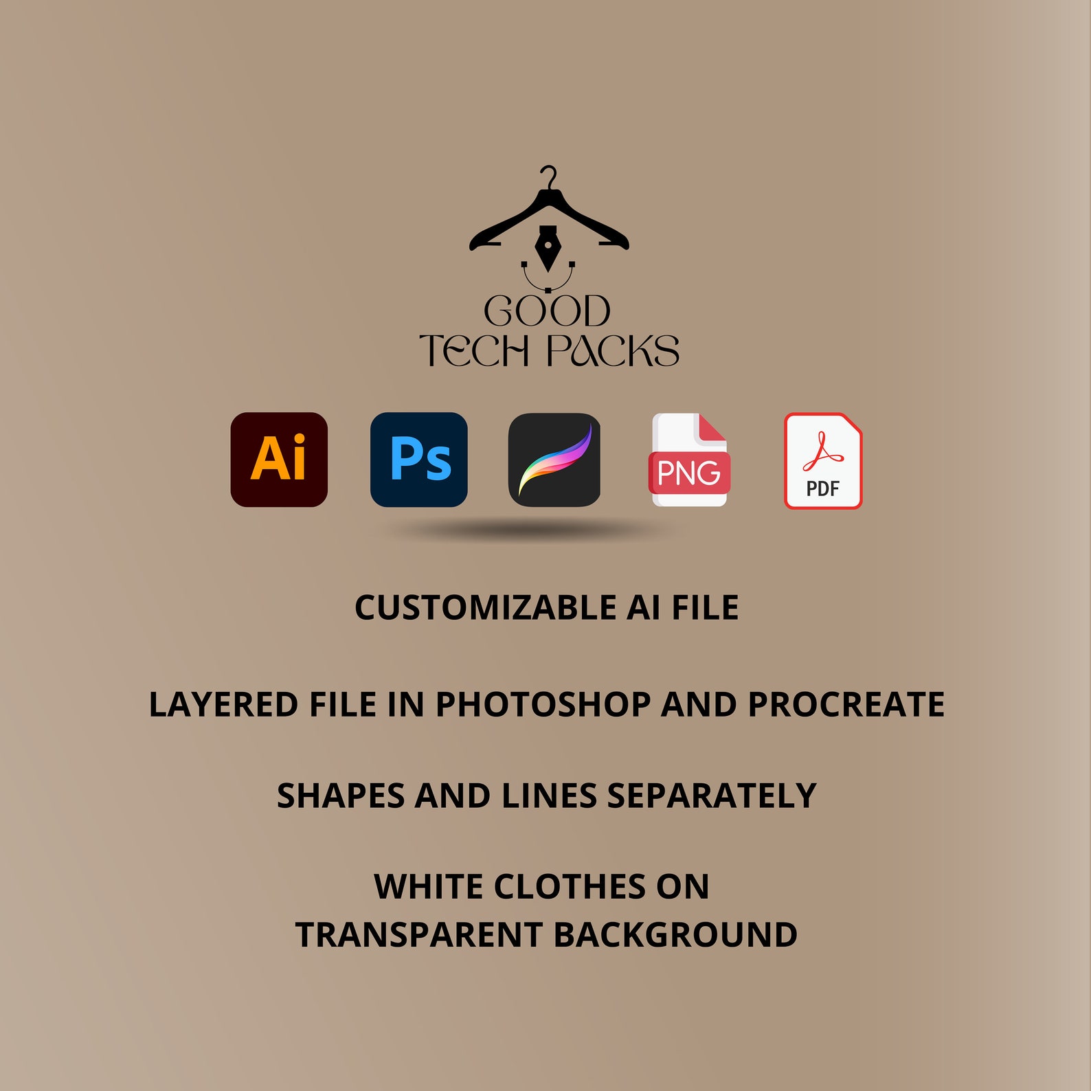 Dress Tech Pack, Vector Template, Vector Tech Pack Illustrator, Fashion ...