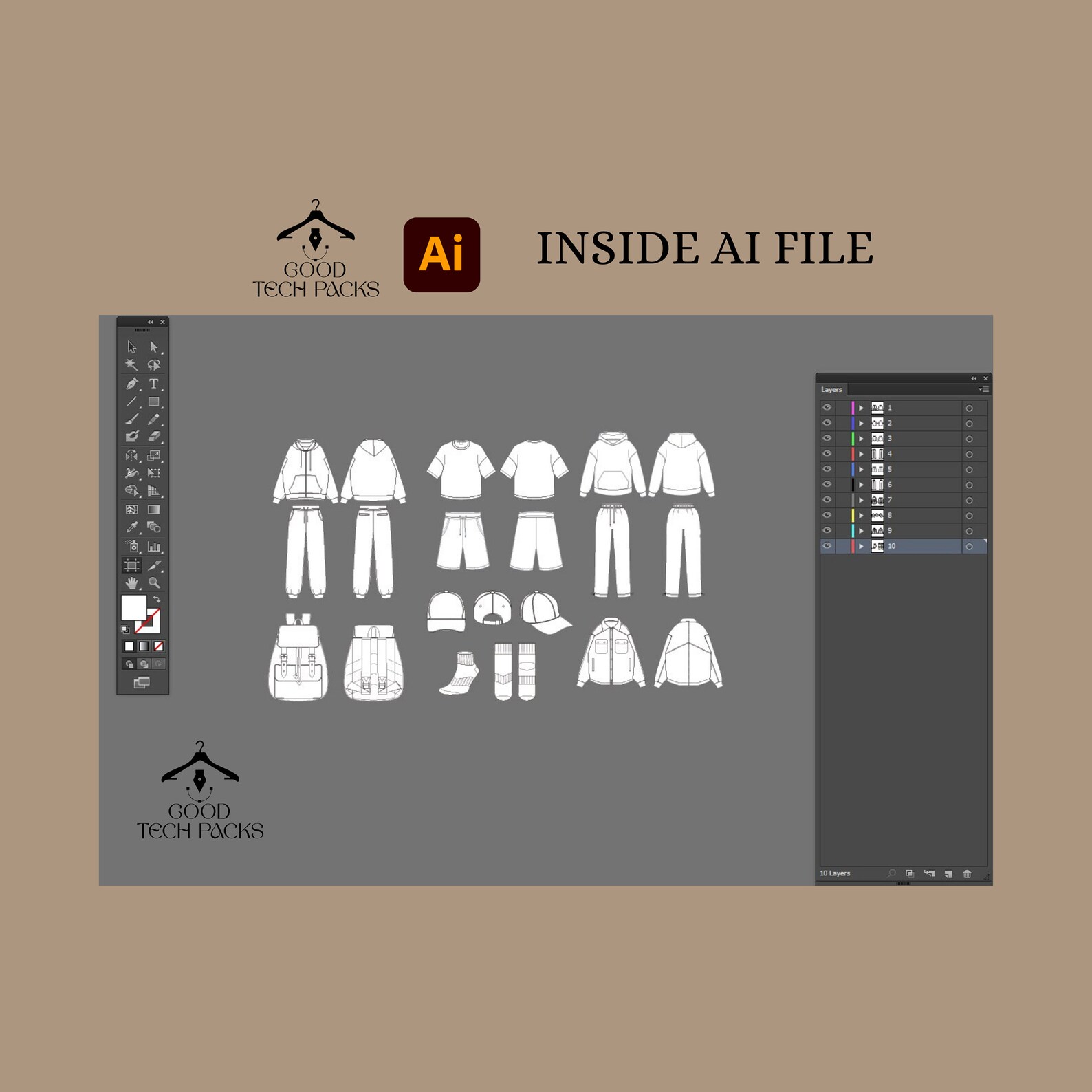 Streetwear Tech Pack Template Vector Template Tech Pack Adobe ...