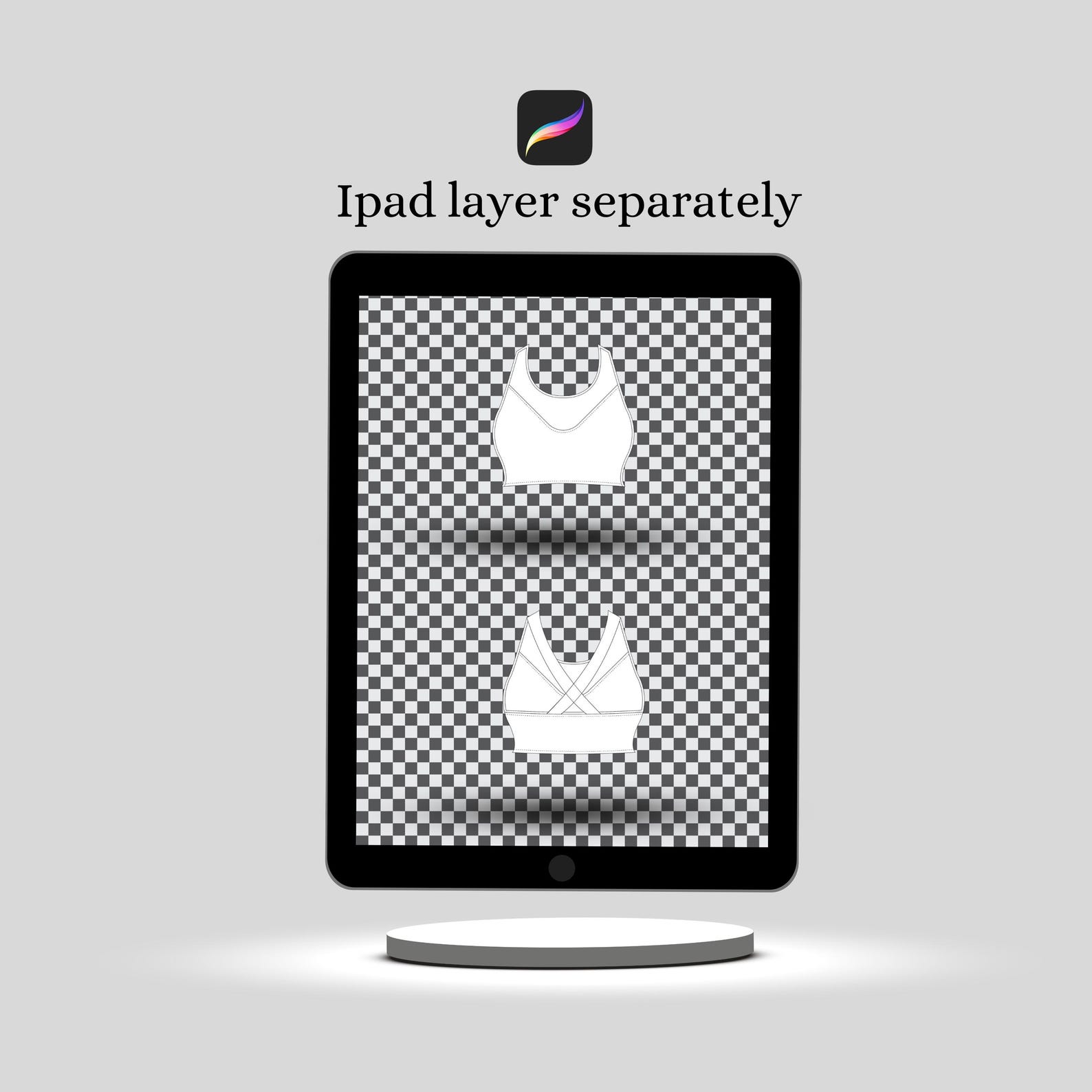 Sports Bra Tech Pack Template Vector Template Tech Pack Illustrator ...