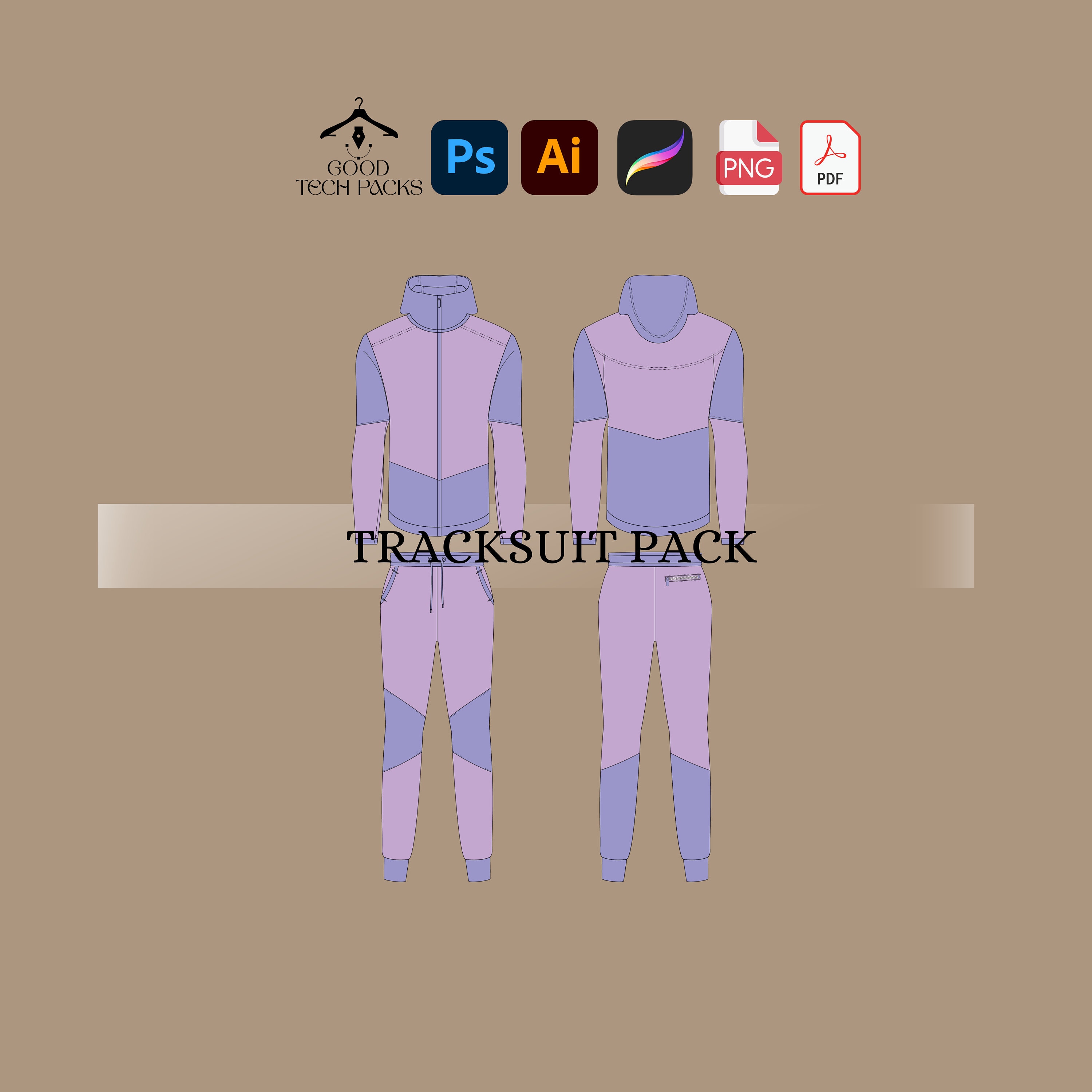 Tracksuit Vector, Vector Template, Vector Tech Pack Illustrator ...