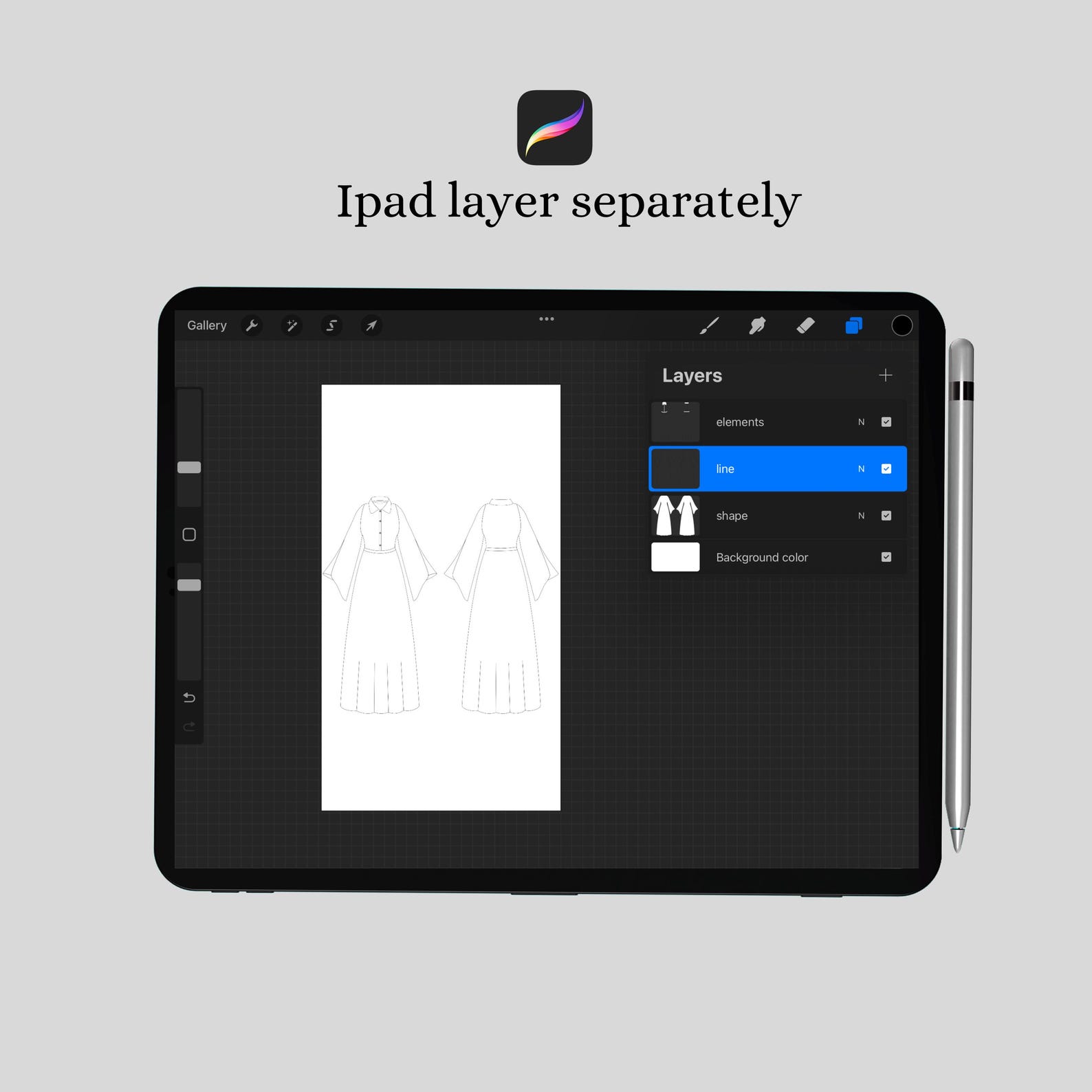 Abaya Dress Tech Pack Template: Clothing Vector Mockups (PNG, PS, AI ...