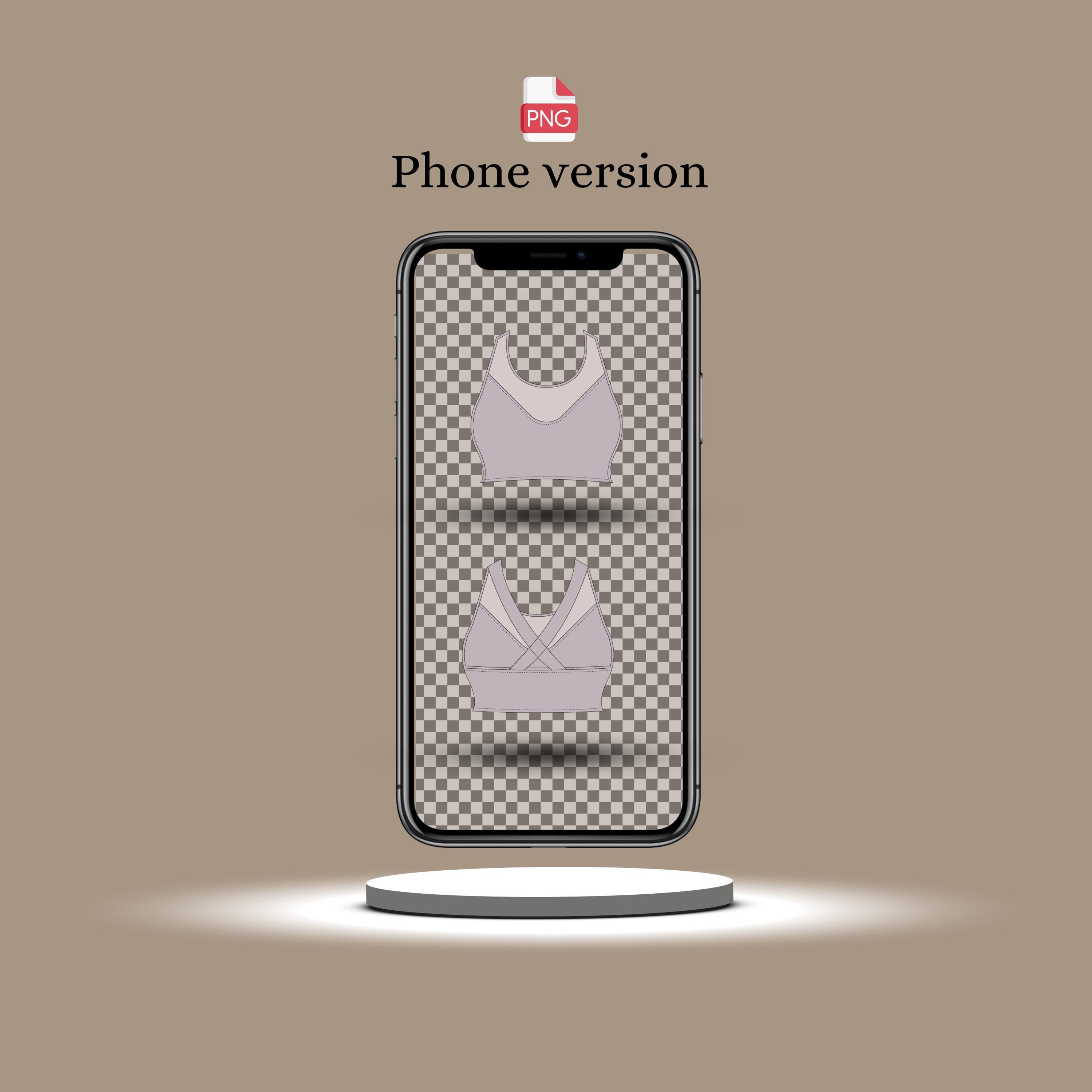 Sports Bra Tech Pack Template Vector Template Tech Pack Illustrator ...