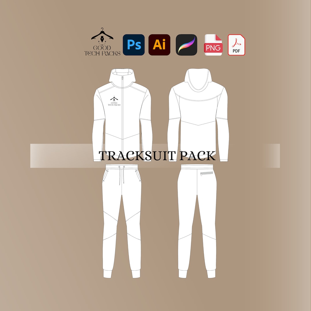 Tracksuit Vector, Vector Template, Vector Tech Pack Illustrator ...