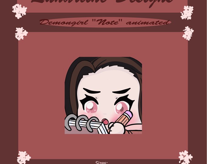 Animated Emote Demongirl / Note / Twitch - Etsy