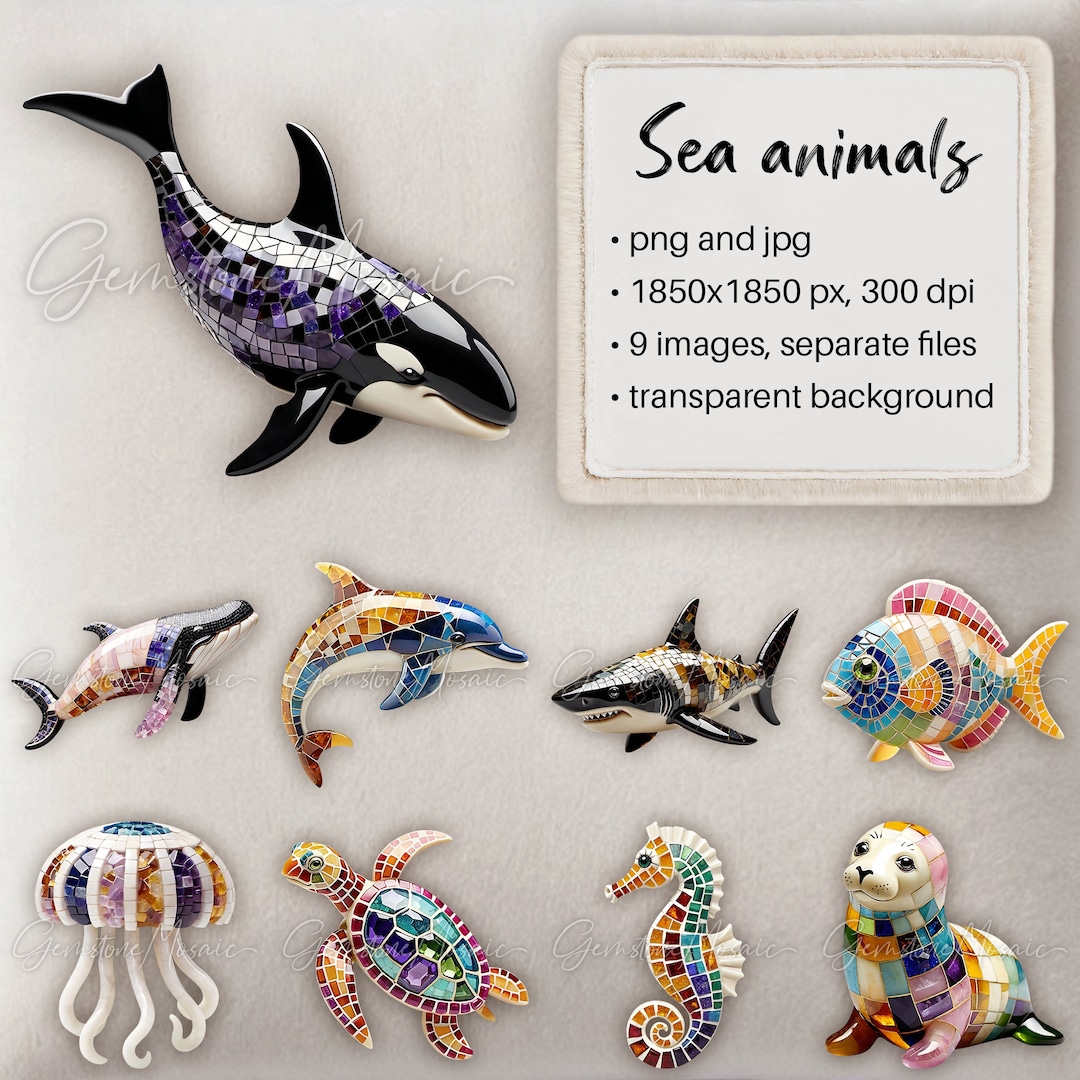 Sea Animals, Clip Art, Orca, Whale, Dolphin, Shark, Fish, Jellyfish ...