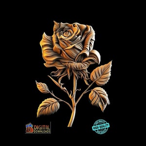 Flowers,rose, 3D STL Model, CNC Router Engraver, Artcam, Aspire, CNC ...