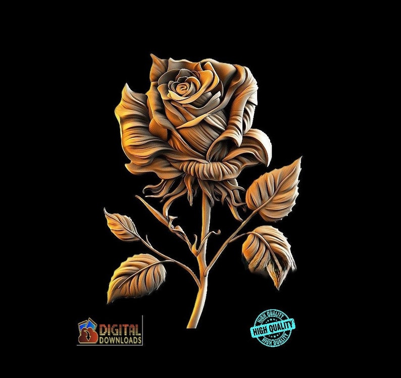 Flowers,rose, 3D STL Model, CNC Router Engraver, Artcam, Aspire, CNC ...