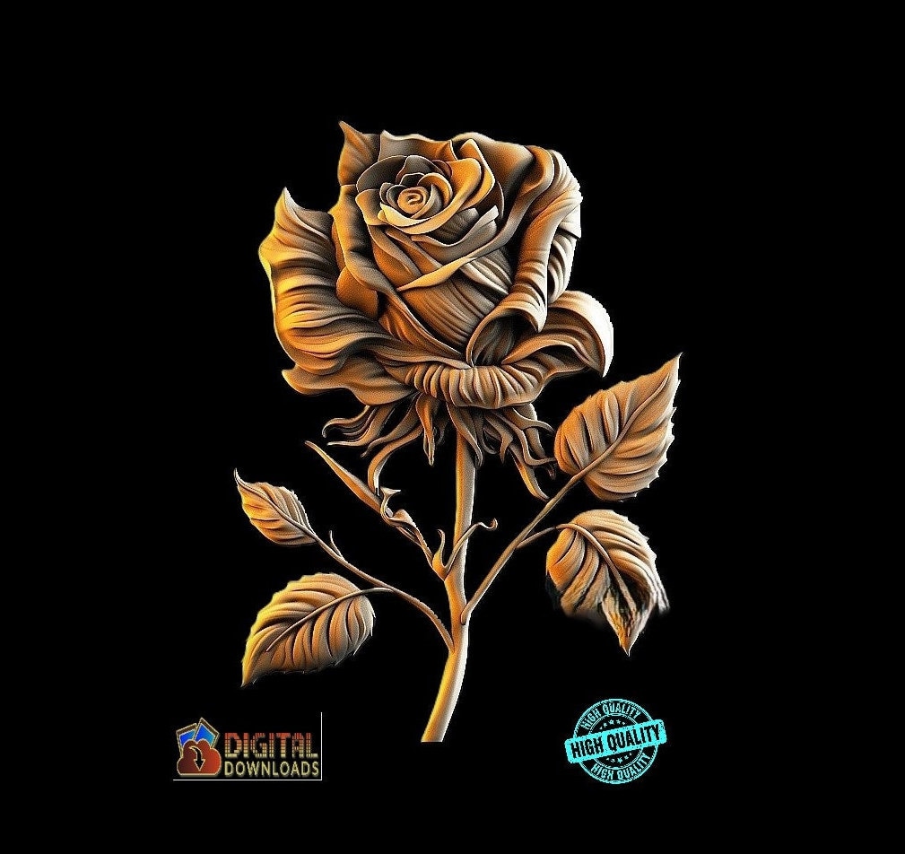 Flowers,rose, 3D STL Model, CNC Router Engraver, Artcam, Aspire, CNC ...