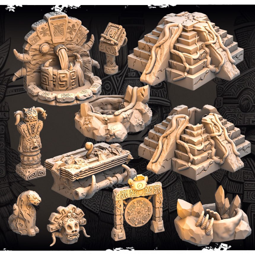 Medieval Materials , Game, 3D Stl Fantasy Bundle. Set Miniatures 32 Mm ...