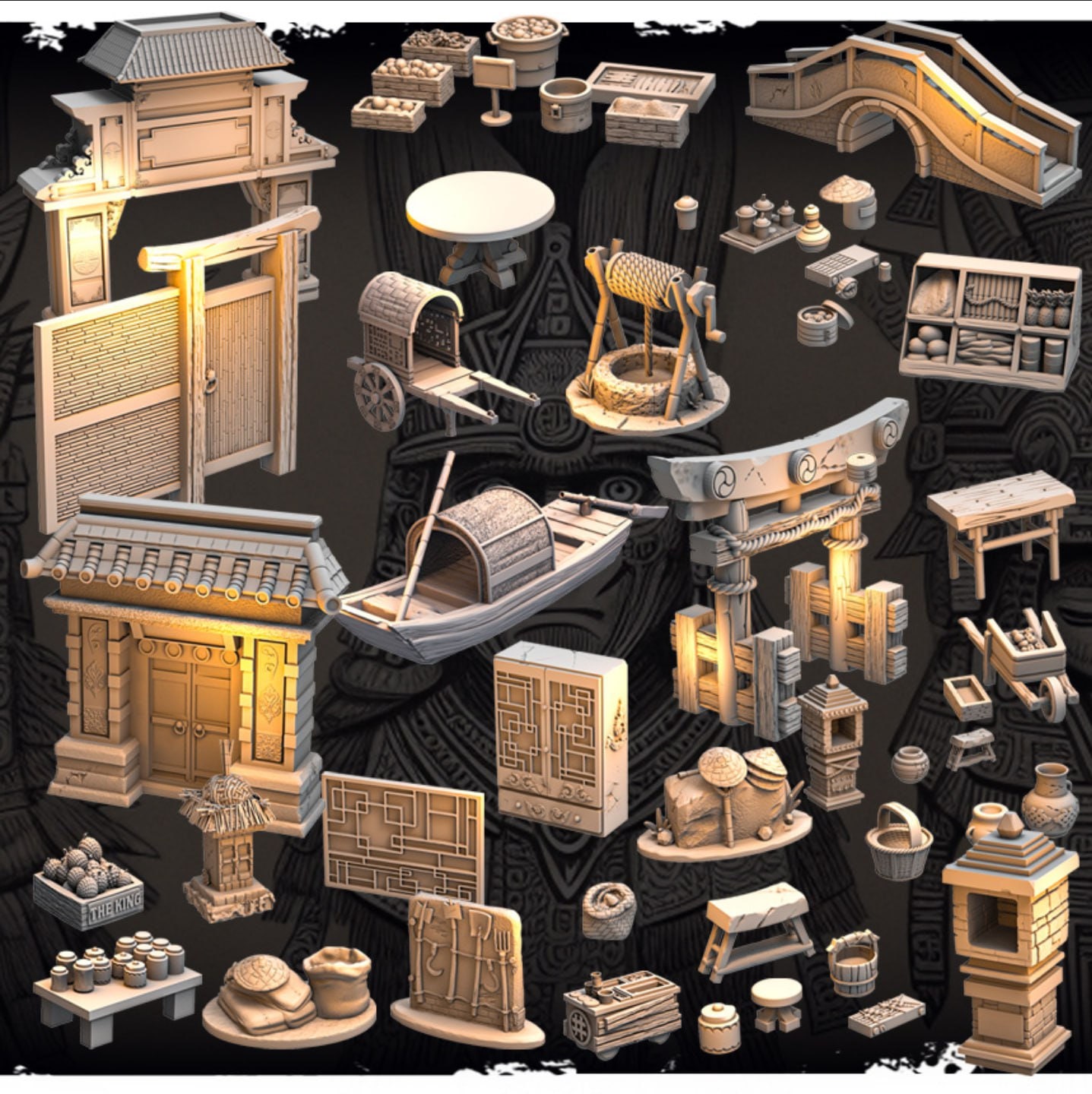 Medieval Materials , Game, 3D Stl Fantasy Bundle. Set Miniatures 32 Mm ...