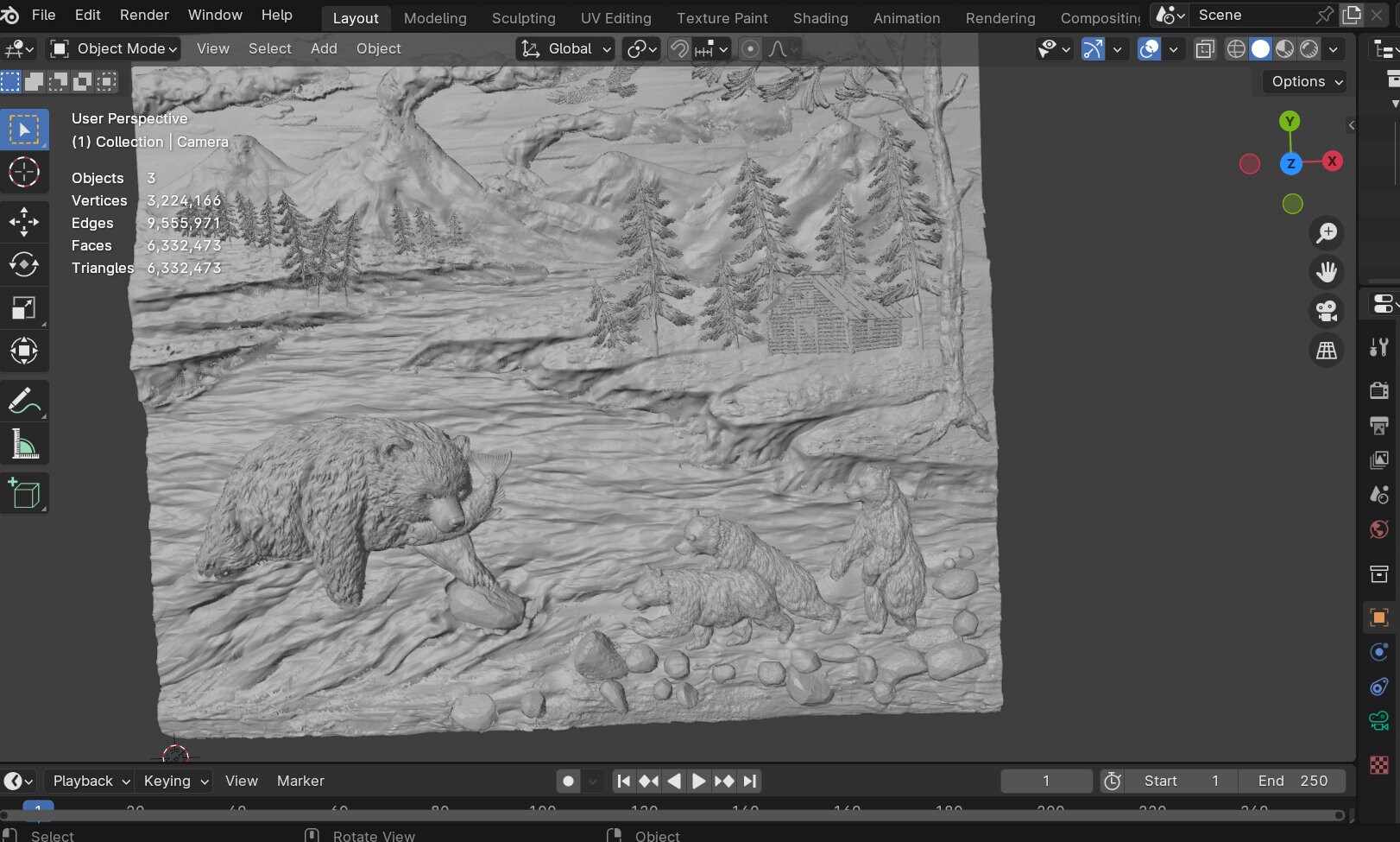 Bear, 3D Model STL File,cnc Router Engraver,artcam,,wood,wall Decor,cut3d,3d Printer, Lasercut ...