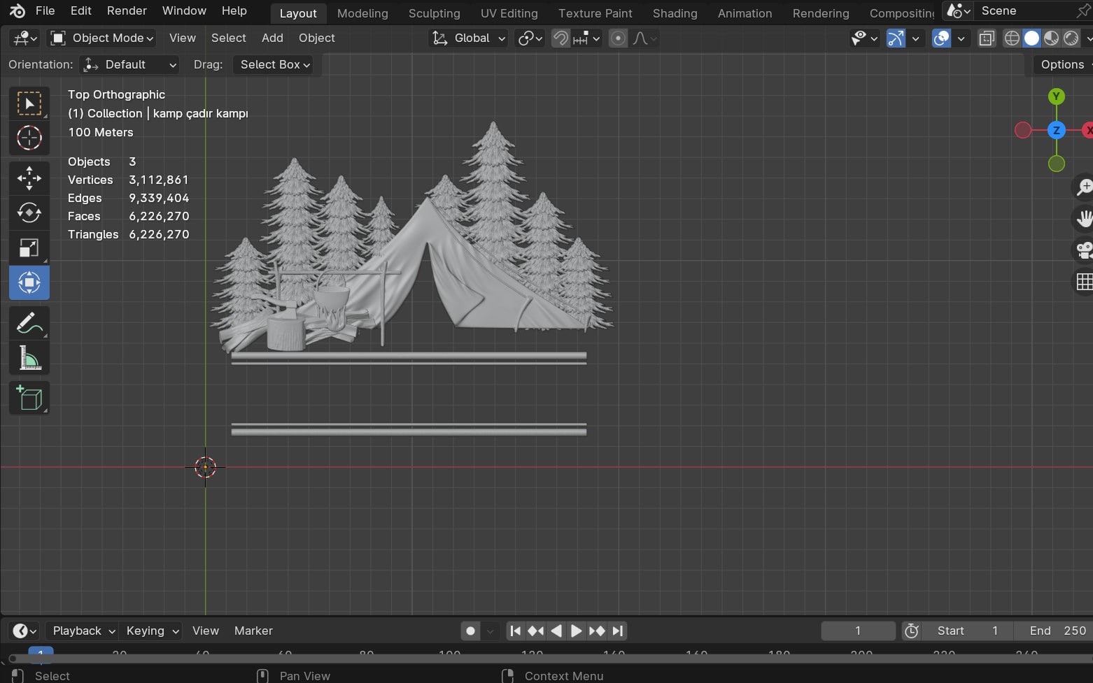 Camping Tent, 3D Model STL File,cnc Router Engraver,artcam,cnc Files ...