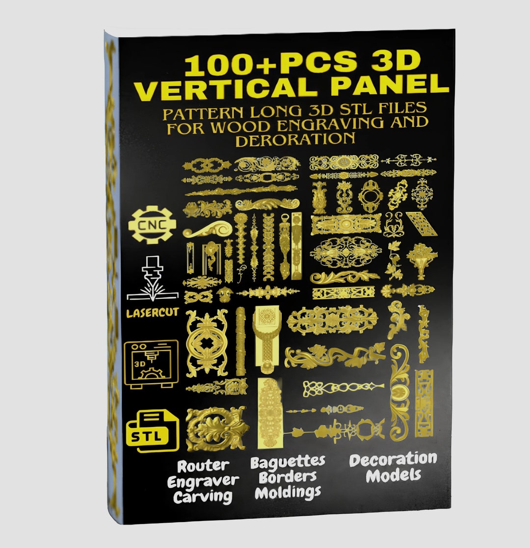 3D STL Vectorpanel Models Baguette Borders Moldings 100+pcs,decorative ...