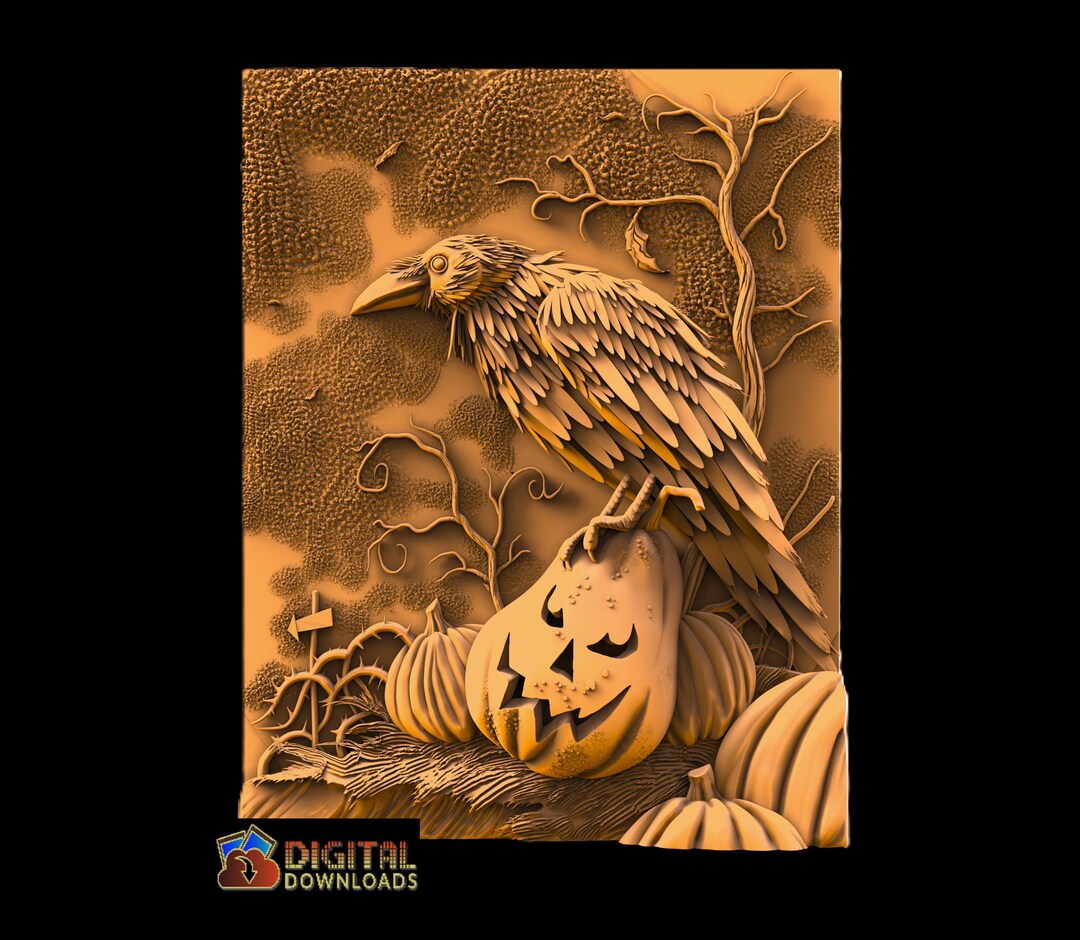 Halloween, 3D Model STL File,cnc Router Engraver,artcam,cnc Files,wood ...