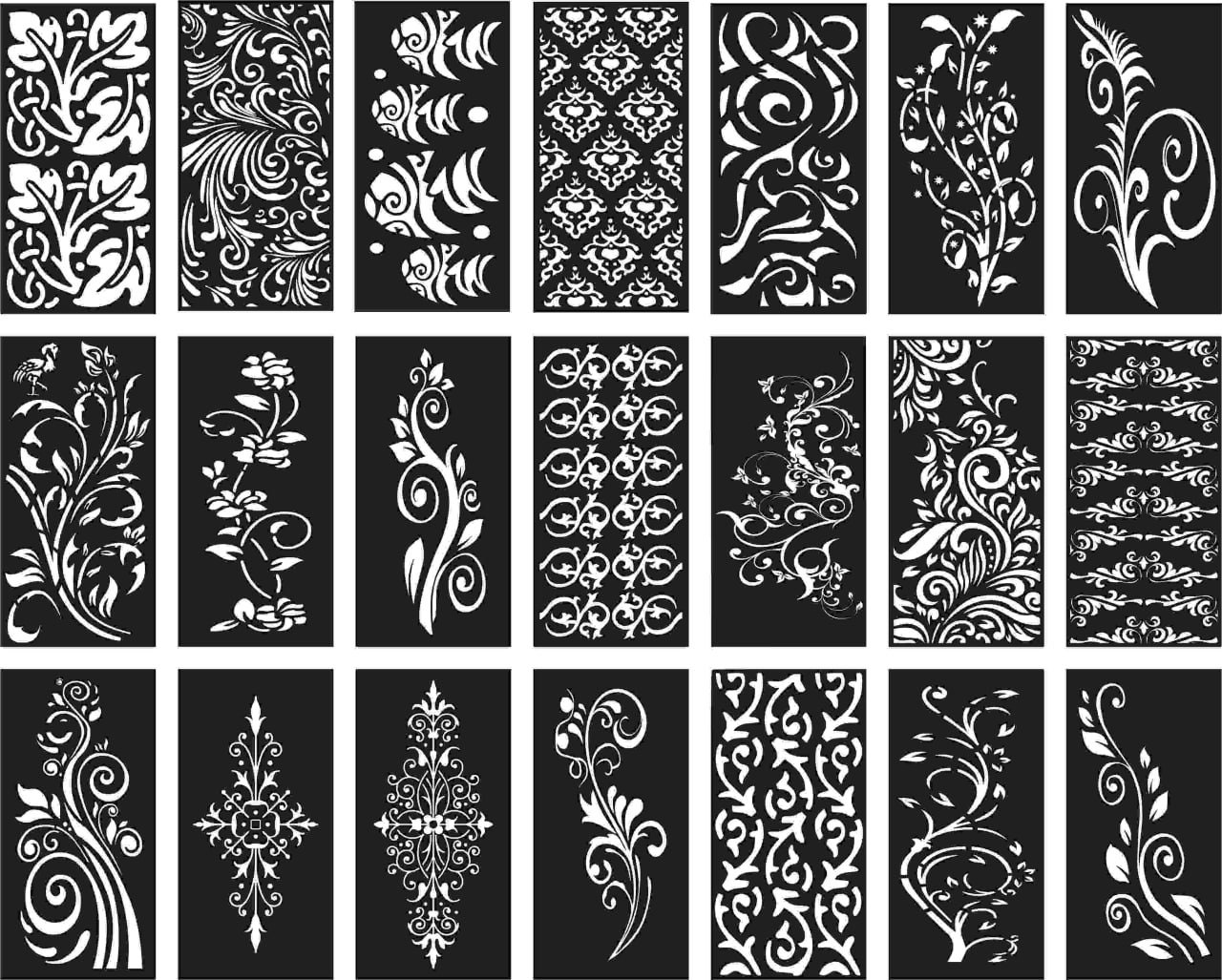 200+PCS Laser Cut Vector Templates, Decorative Cutting Templates, DXF ...