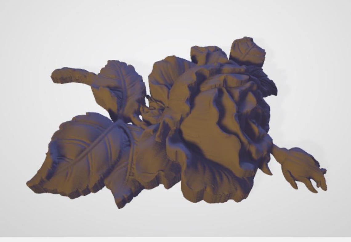 Flowers,rose, 3D STL Model, CNC Router Engraver, Artcam, Aspire, CNC ...