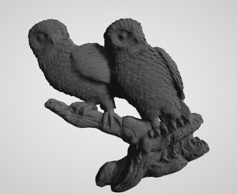 Owls, 3D Model STL File,cnc Router Engraver,artcam,,wood,wall Decor ...