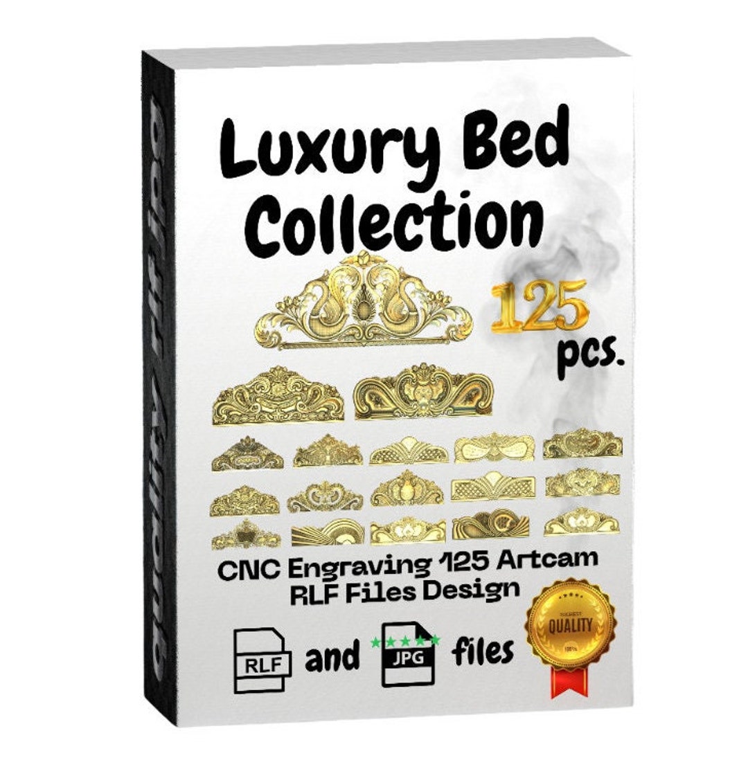Luxury 3D Bed Collection,cnc Engraving 125 Pcs 3D RLF Files Design for ...