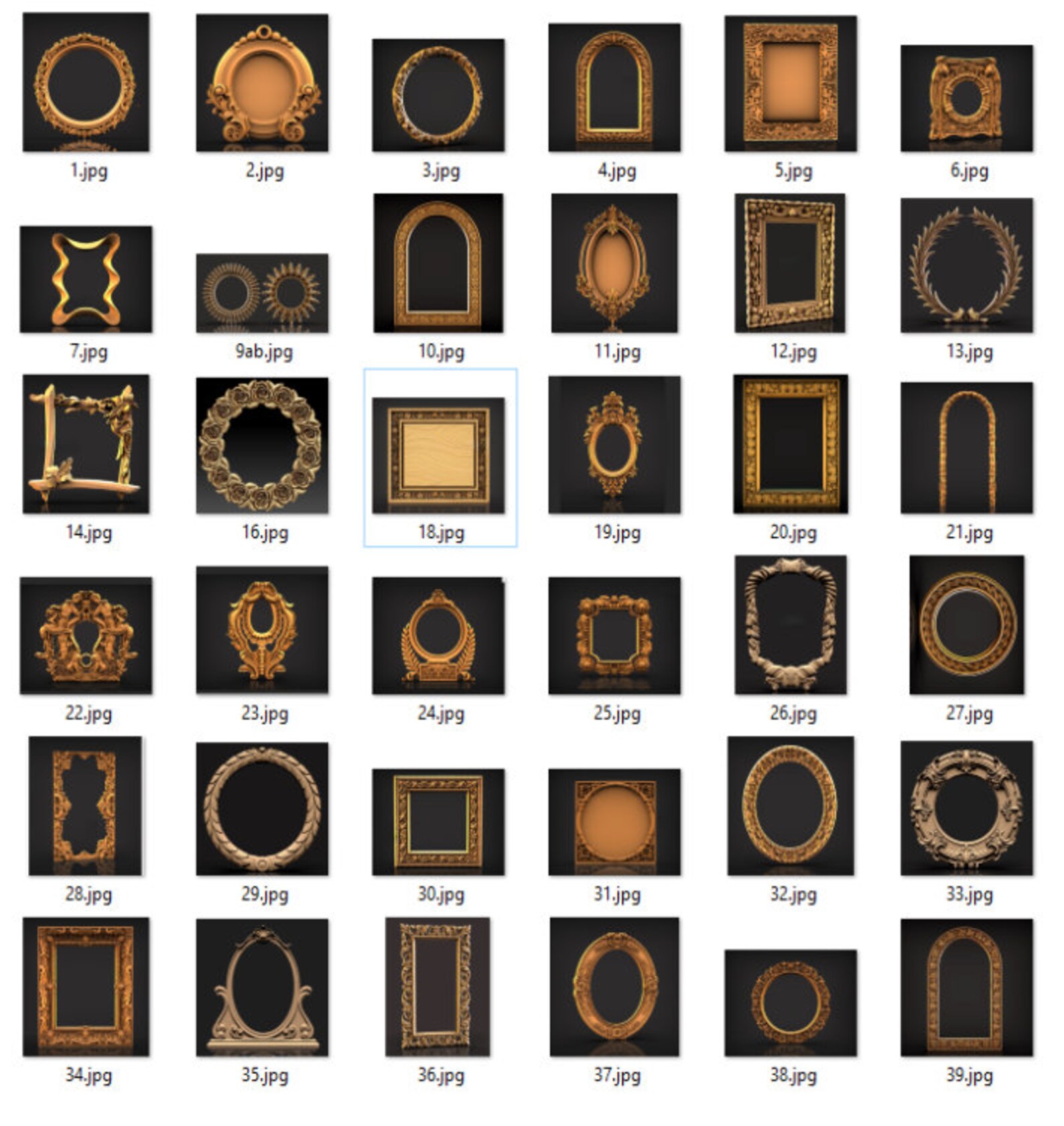 40+PCS ,3D STL Files of Mirror Frames, Picture Frames, Digital File for ...