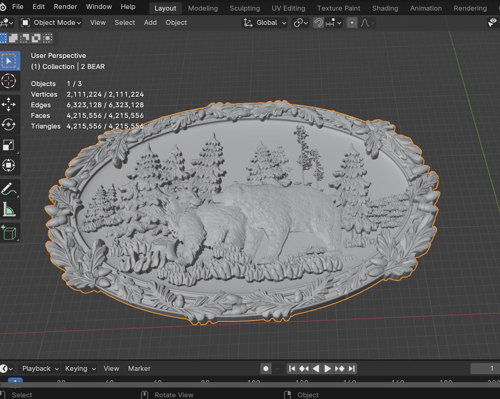 2 Bears , 3D Model STL File,cnc Router Engraver,artcam,cnc Files,wood,wall Decor,laser Cut3d - Etsy