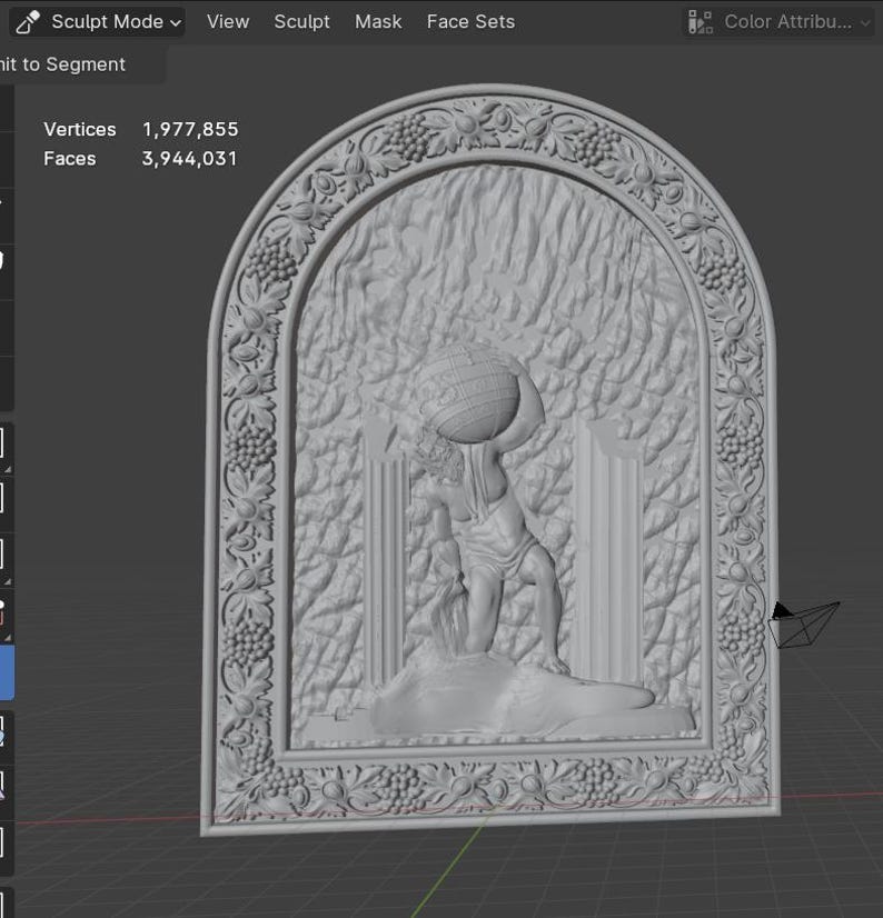 Titan Atlas Relief Stl, 3D Model STL File,cnc Router Engraver,artcam ...