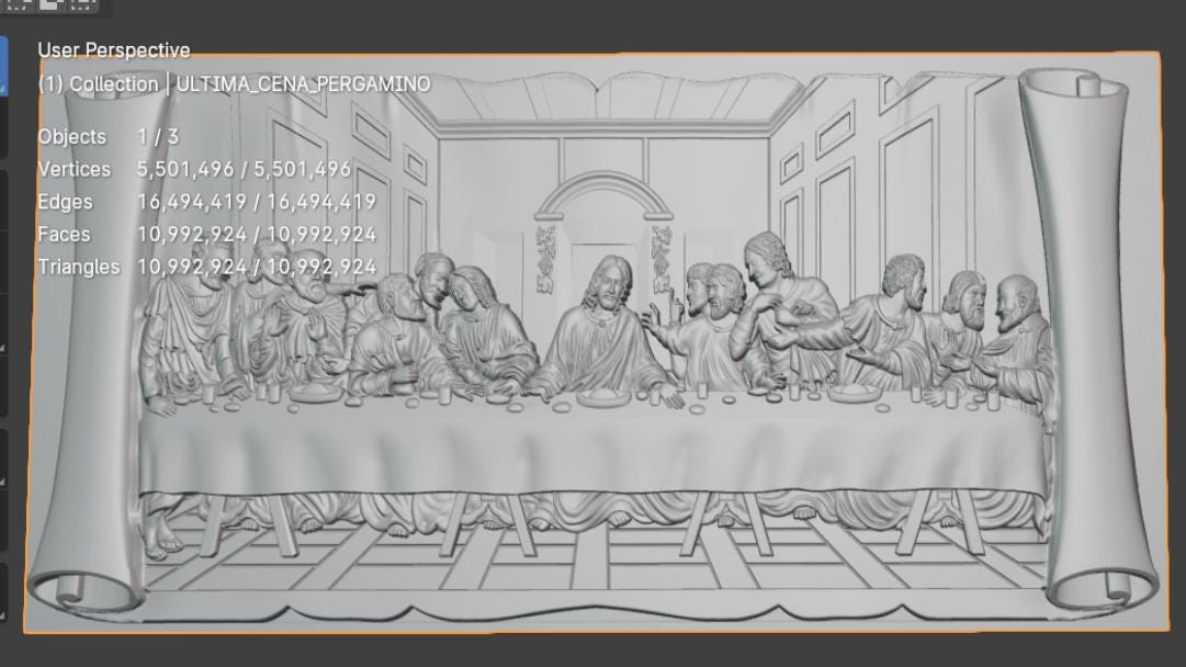The Last Supper, 3D STL Model,cnc Files, Wood, Art, Wall Decor, CNC ...