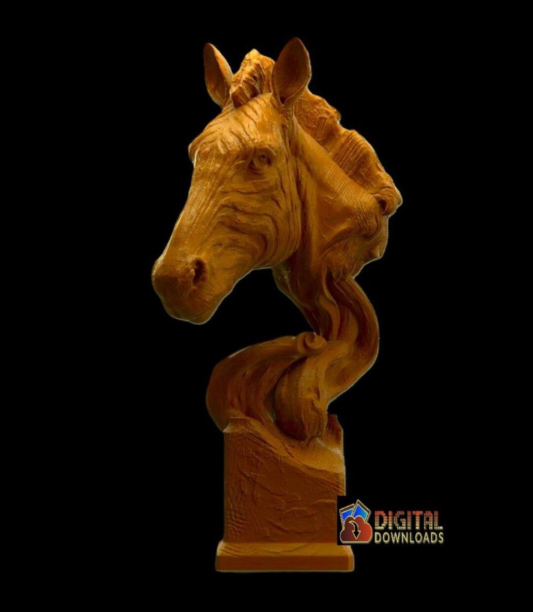 Zebra Bust Sculpture ,3D Model STL File,cnc Router Engraver,artcam ...