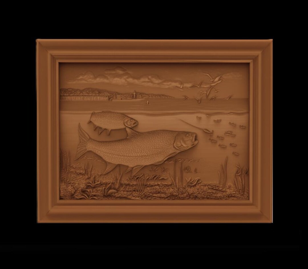 Fish, 3D Model STL File,cnc Router Engraver,artcam,,wood,wall Decor ...