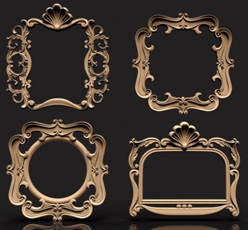20 PCS ,3D STL Files of Mirror Frames, Picture Frames, Digital File for ...
