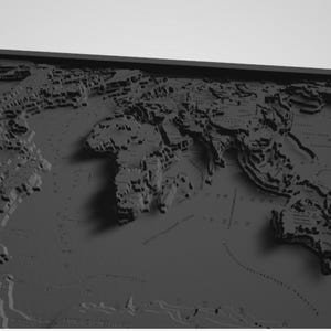 3d World Map Relief- 3d Stl, Drawing Files for Cnc Machine ,CNC Router ...