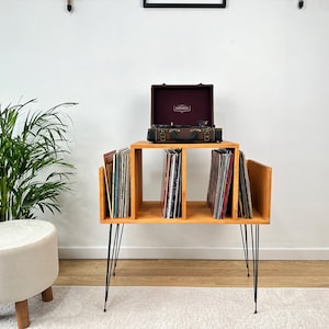 Record Player Stand, Vinyl End Table, Vinyl Console - Etsy