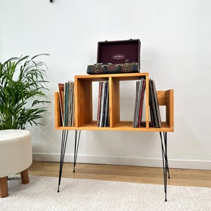 Record Player Stand, Vinyl End Table, Vinyl Console - Etsy