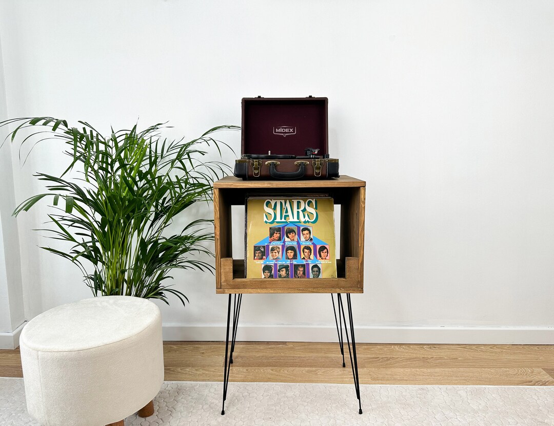 Record Player Stand, Vinyl Console, Turntable Station, Turntable Stand ...