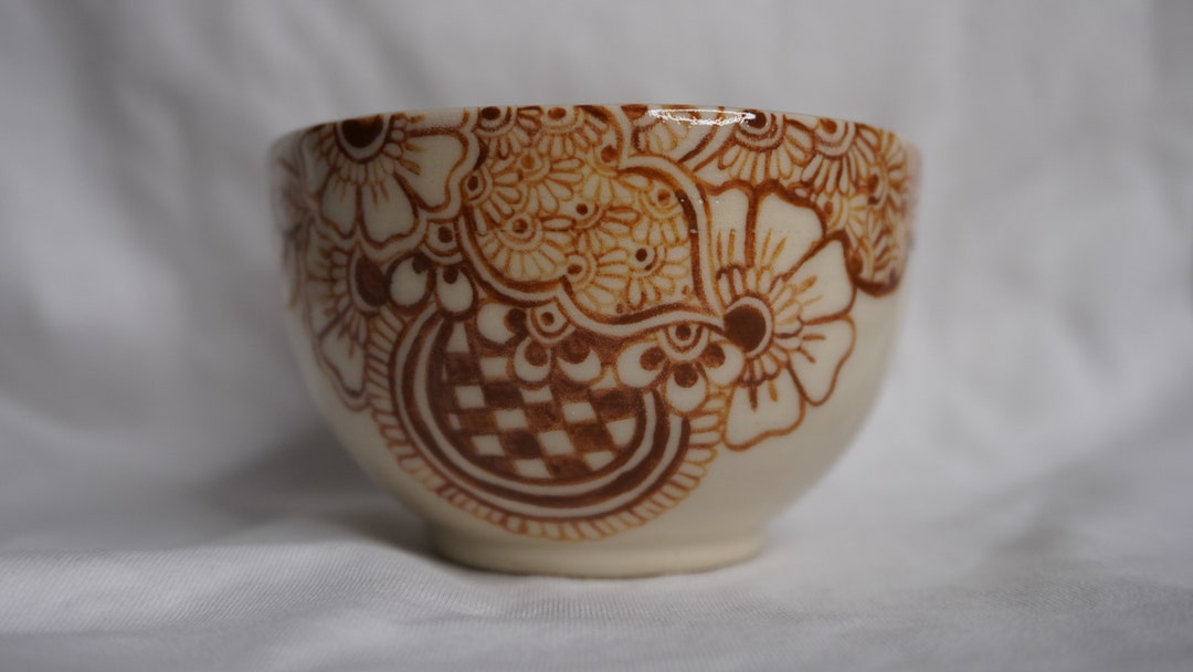 Hand Painted Ceramic Henna Bowl - Etsy