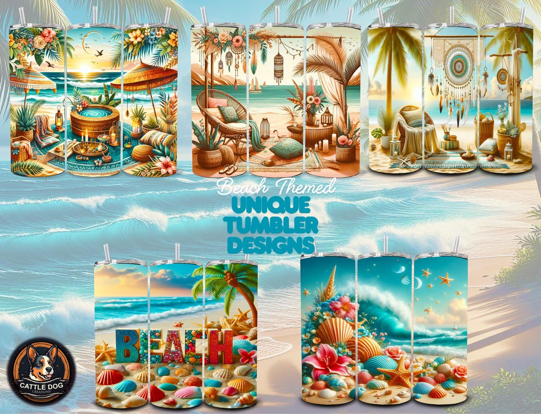 20oz Tumbler Beach Sublimation Images - Bundle 1 - Etsy