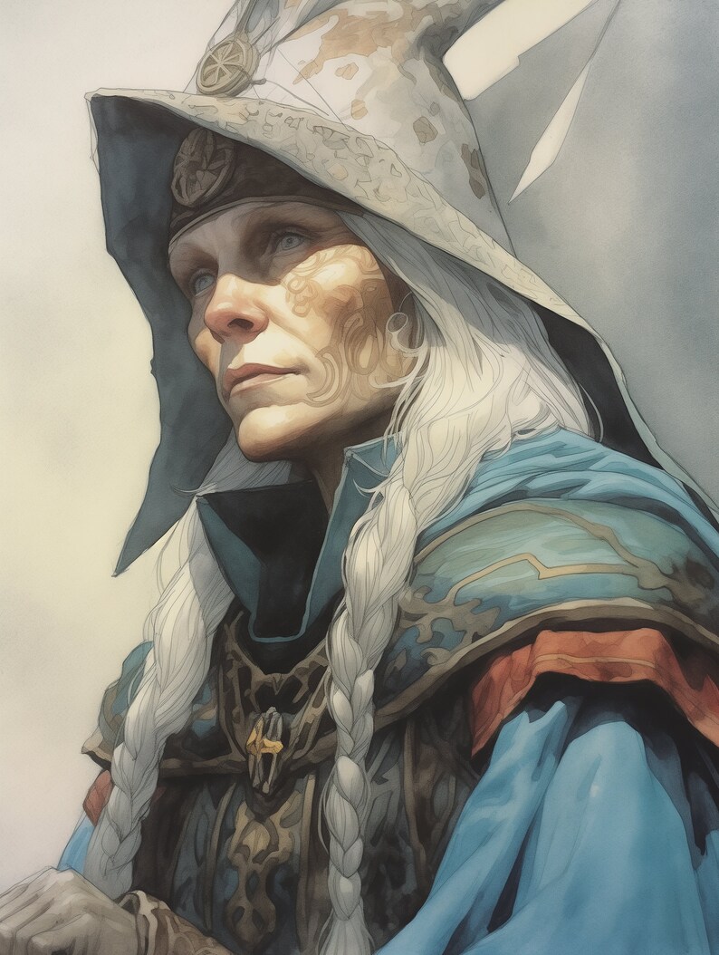 Cleric/wizard/sorcerer RPG Dnd Character Art - Etsy