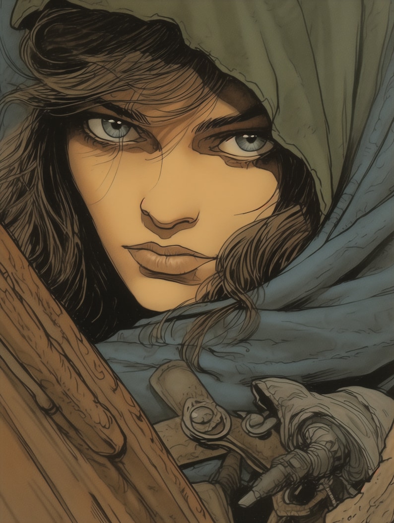 Female Rogue RPG Dnd Character Art - Etsy