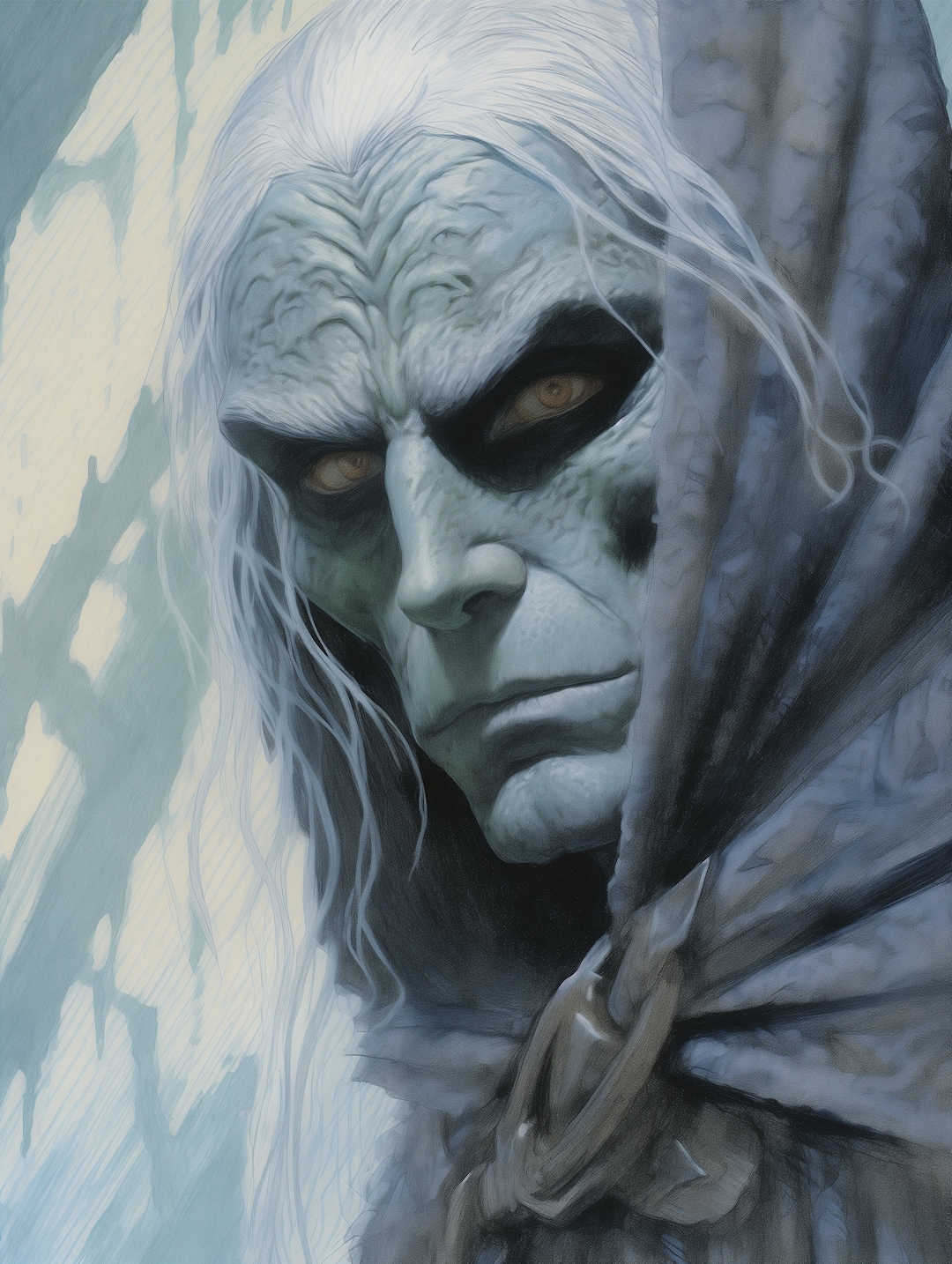 Drow Wizard RPG Dnd Character Art - Etsy