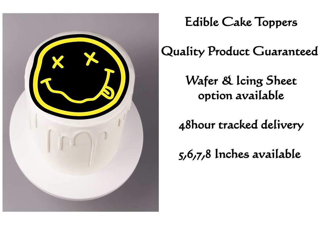 Rock Band Nirvana Themed Edible Cake Topper - Etsy
