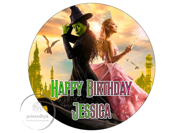 Edible Wicked Themed Cake Topper - Can Be Personalised - Etsy UK