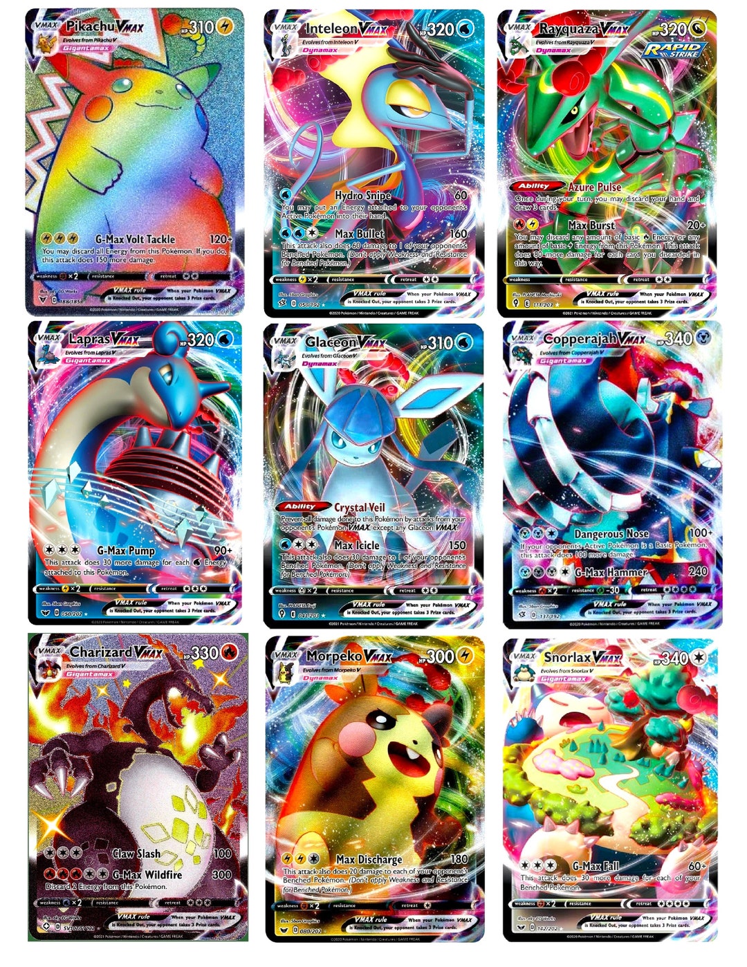 9 Character Themed Pokemon Cards Edible Cake Topper - Etsy UK