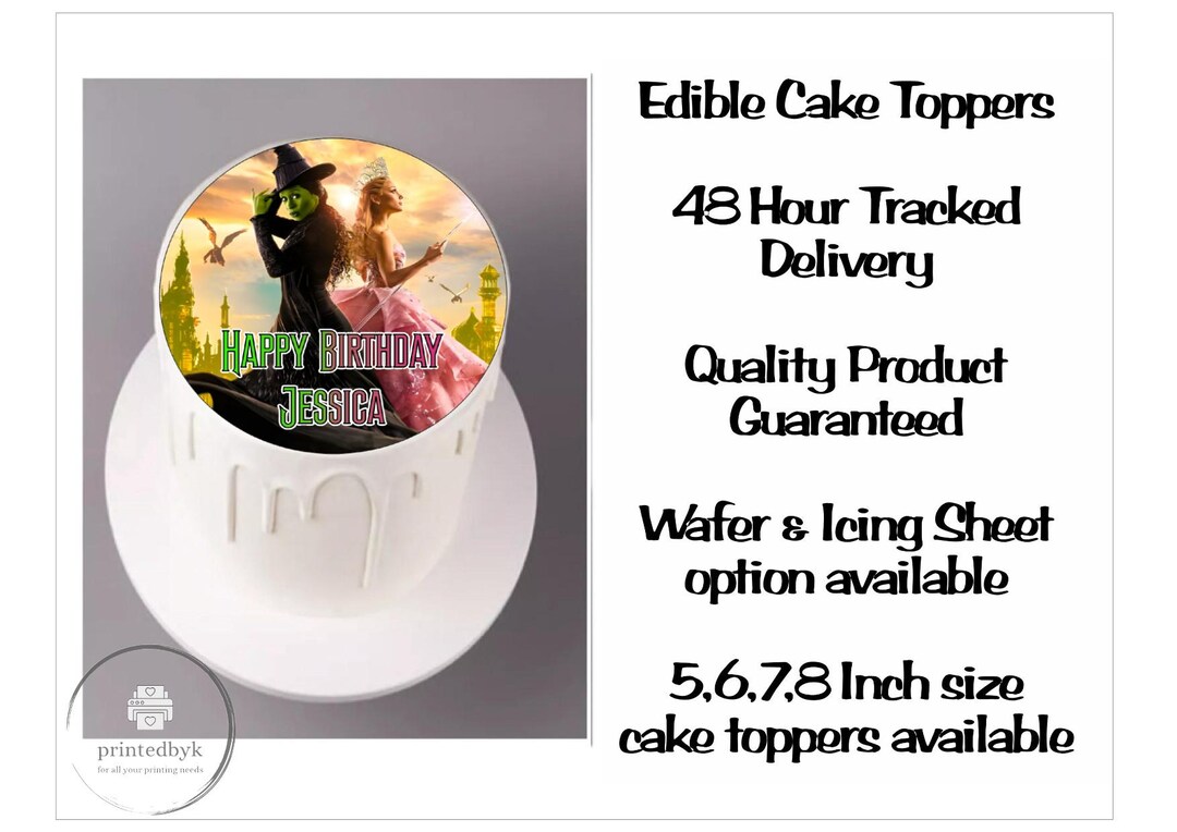 Edible Wicked Themed Cake Topper - Can Be Personalised - Etsy