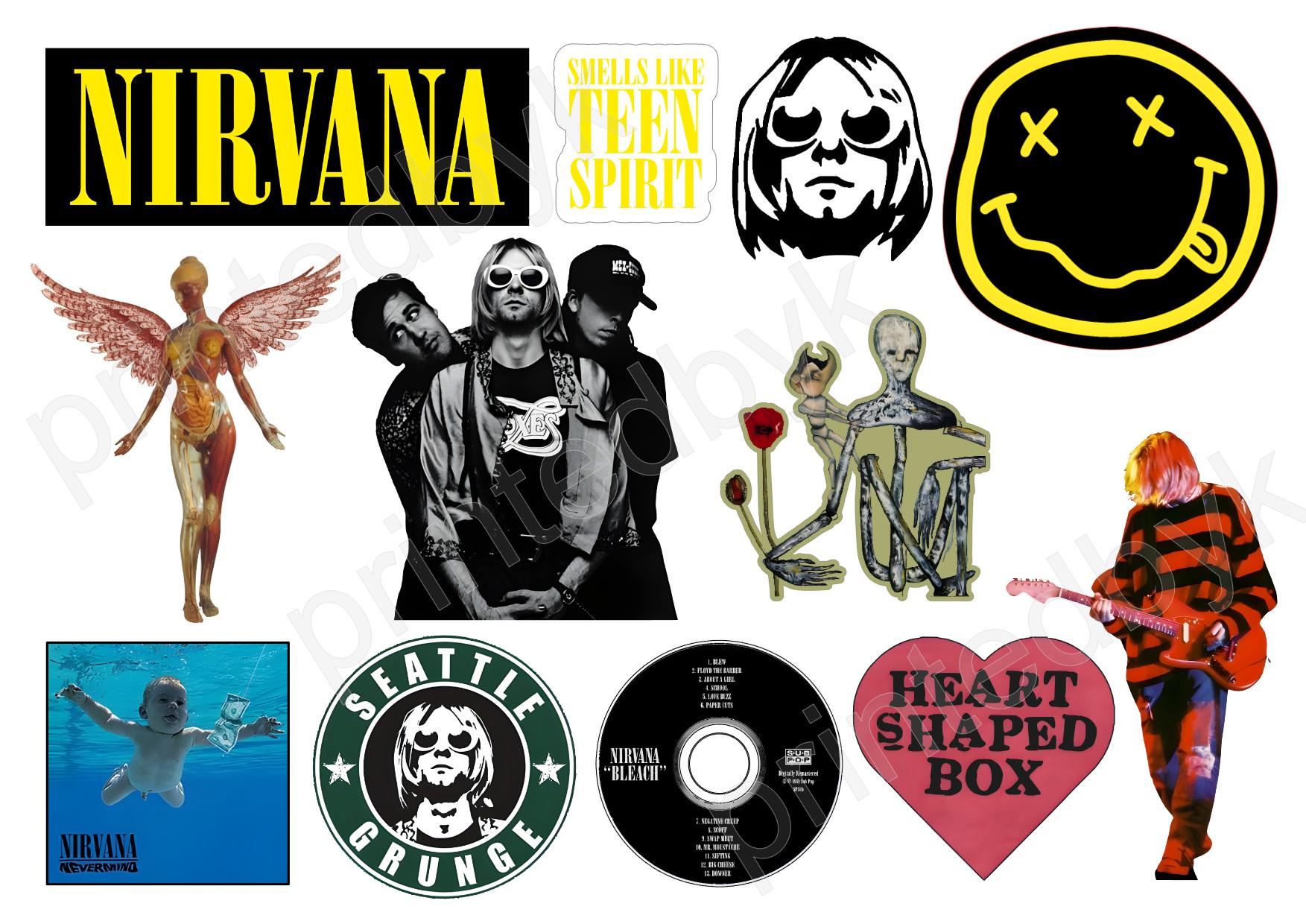 Rock Band Nirvana Edible Cake Topper Decorations A4 - Etsy UK