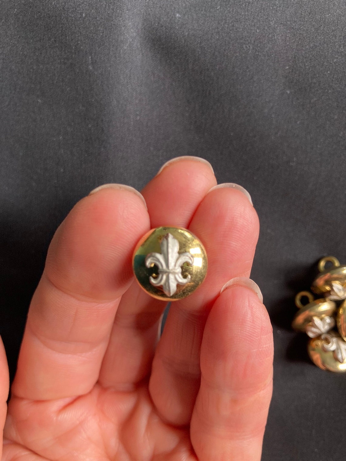 Set of 5 Duke of Lancaster's Regiment 14.5mm Mounted Dome Silver and ...