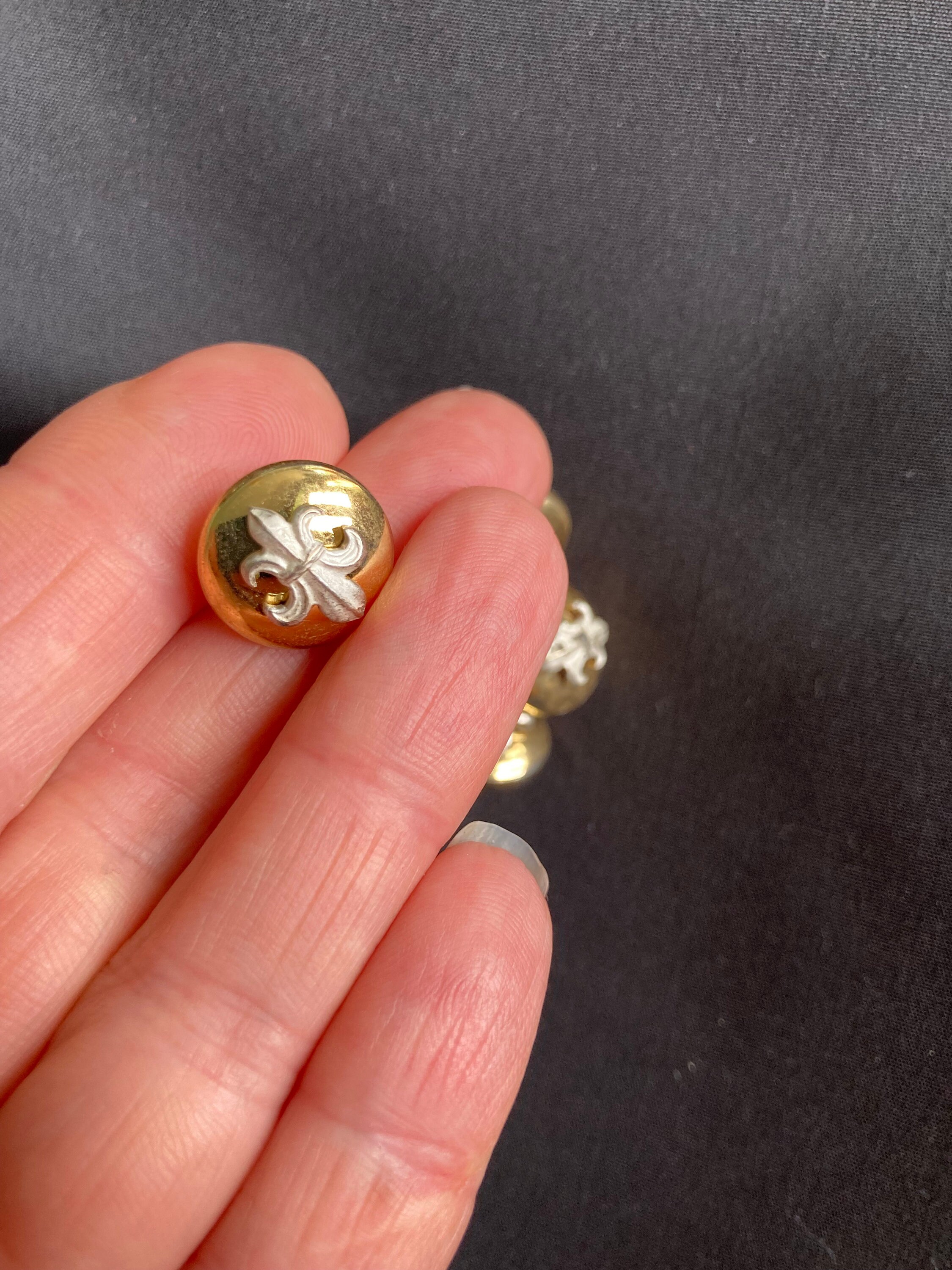 Set of 5 Duke of Lancaster's Regiment 14.5mm Mounted Dome Silver and ...