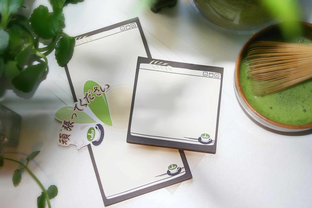 Japanese Matcha Stationery Notepad Set | Traditional Matcha Journal ...