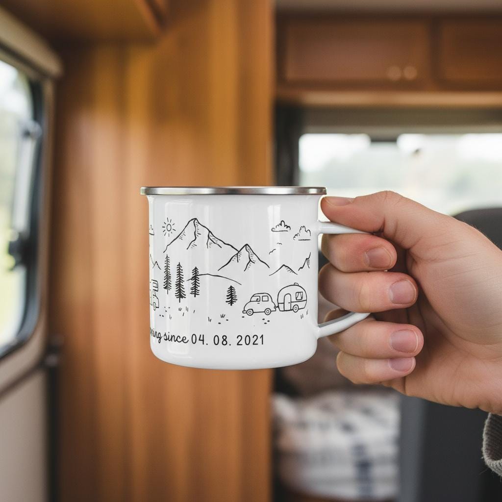 Personalized Camper Mug – Custom Camping Gift for Couples - Etsy