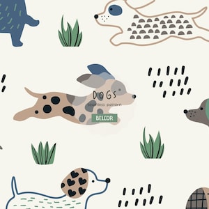 Scandinavian Sausage Dog Seamless Pattern, Nordic Dachshund Print ...