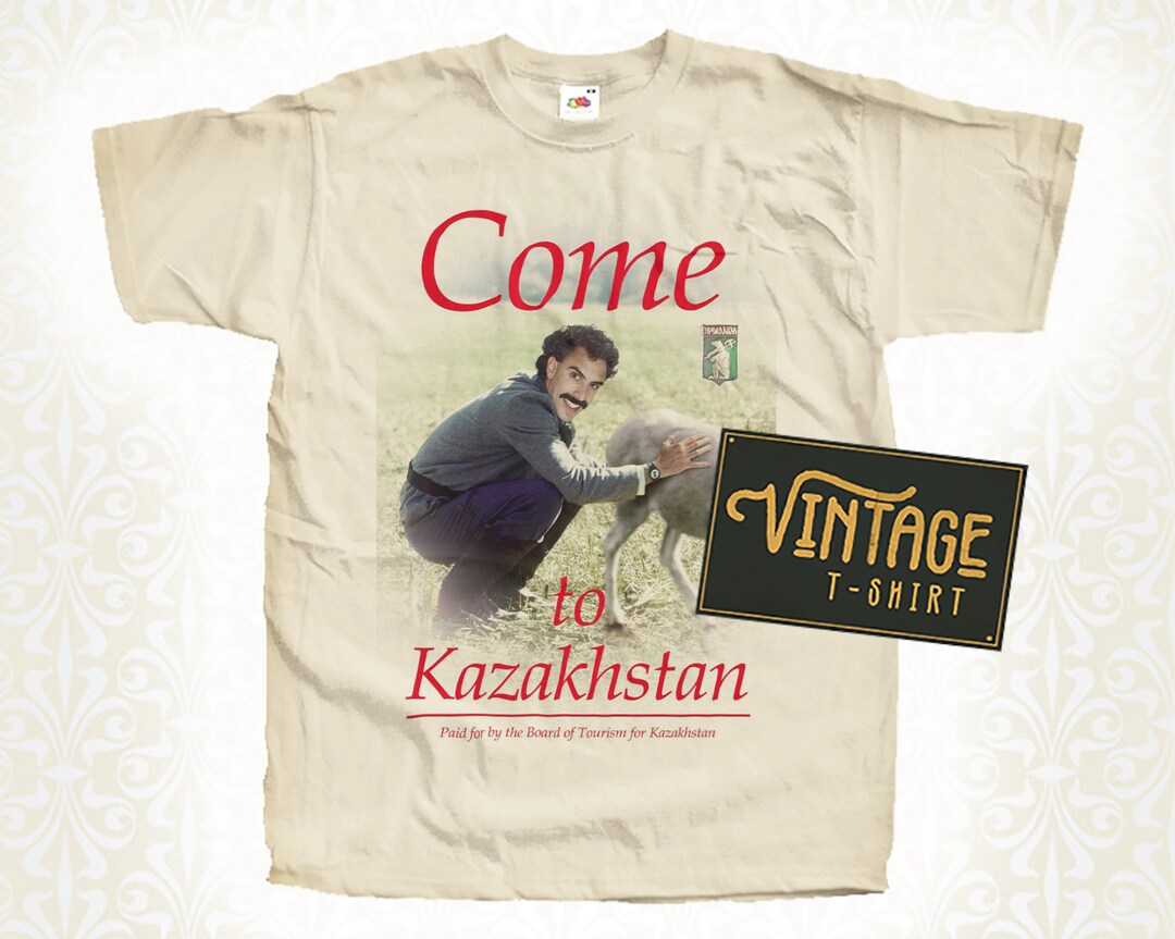 Borat V5 Tshirt Vintage Natural Color Men's Tshirt DTG Digital Print ...